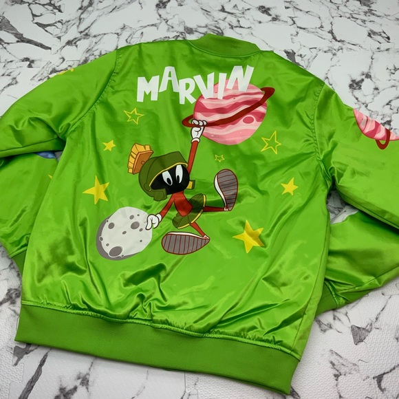 Warner Bros. | Jackets & Coats | Mens Marvin The Martian Lime Green ...